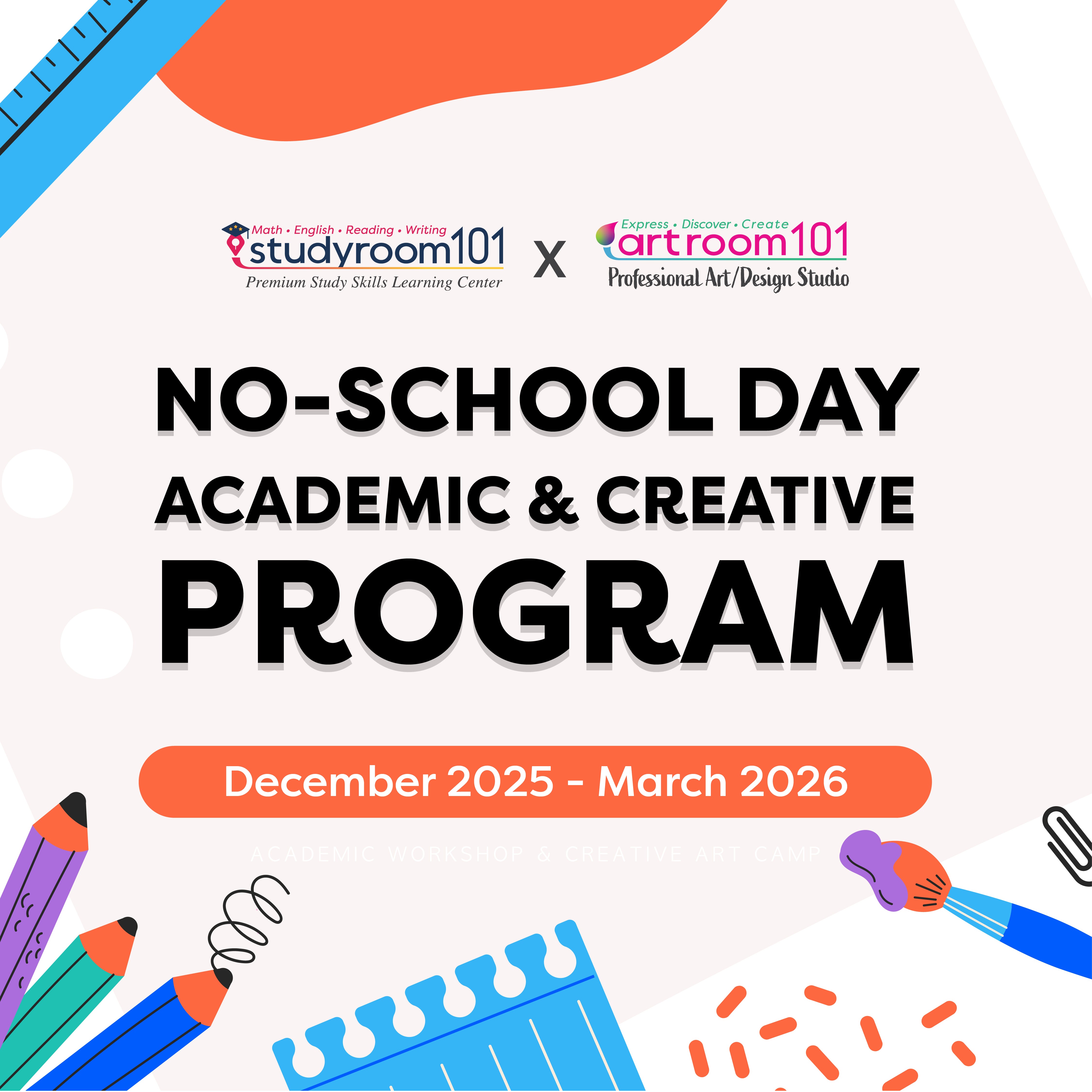 No-School Day Academic & Creative Program – Studyroom101